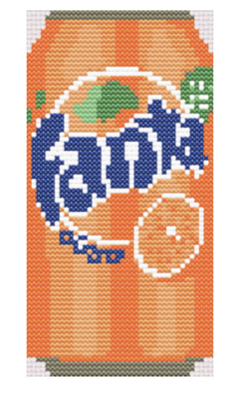 Fanta Orange Soda Cross Stitch Pattern - Etsy Australia