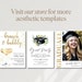 Class of 2024 Graduation Invitation Template, Grad Party Invite, Gold ...