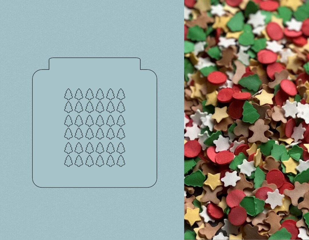 Tree Sprinkle Stencil 4 X 3.75 X 0.25mm - Etsy