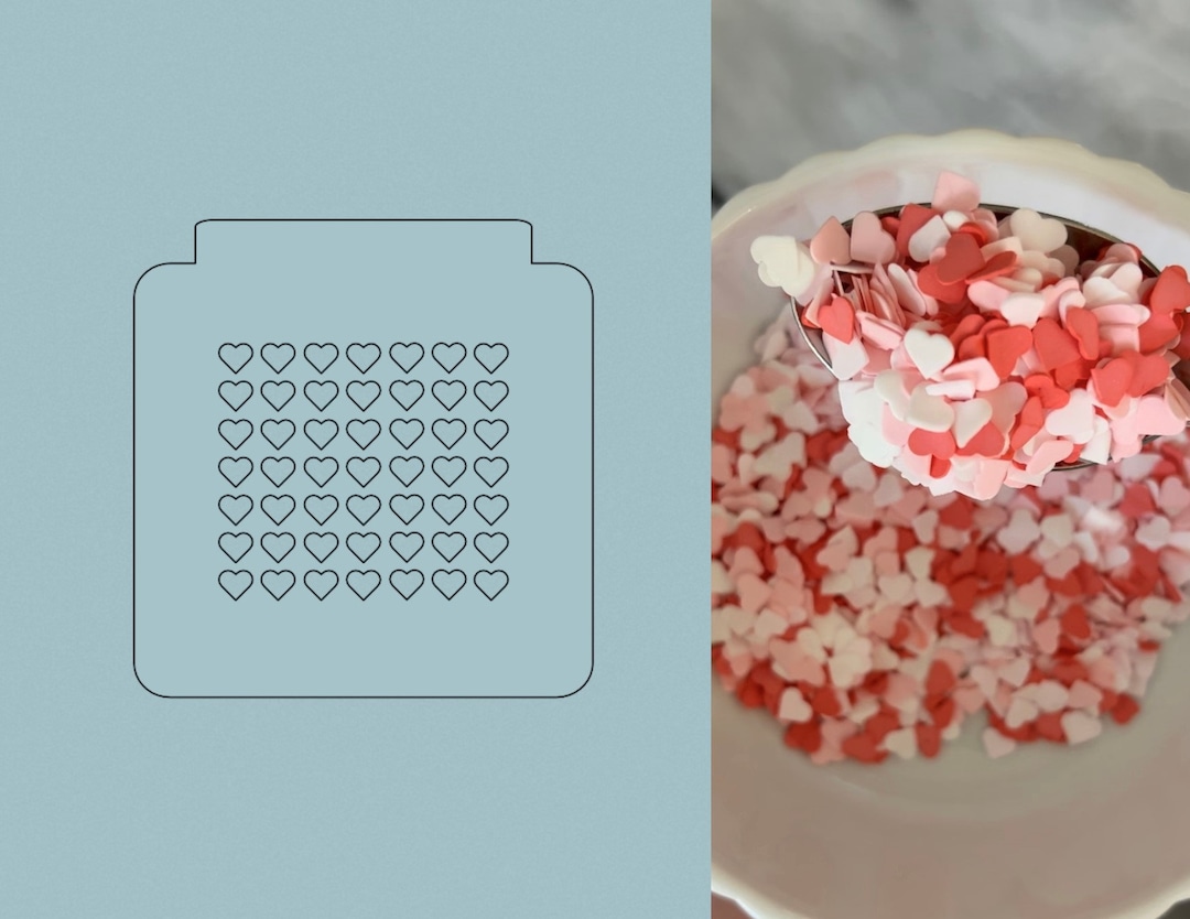 Heart Sprinkle Stencil - Etsy