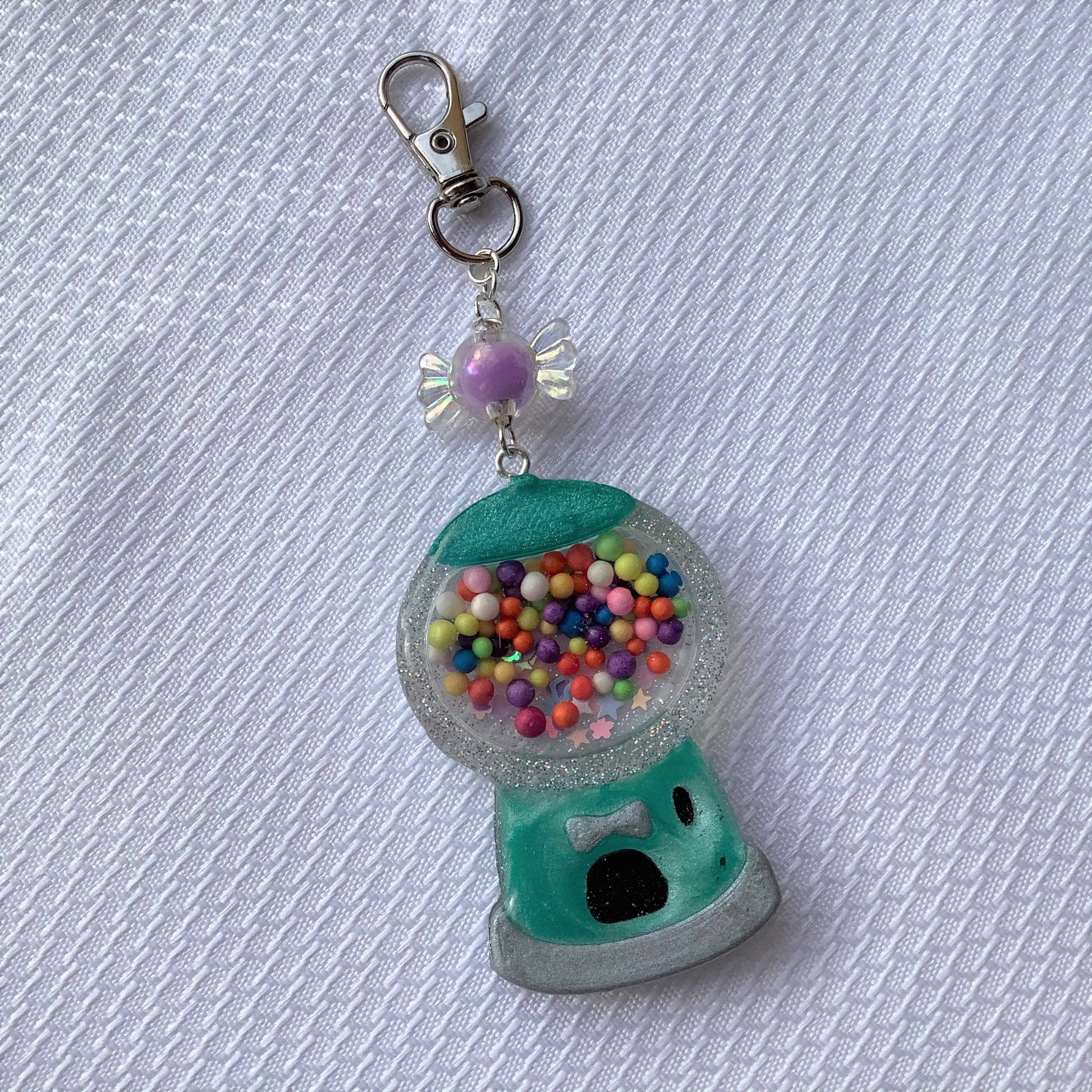 Cute Resin Dry Shaker Gumball Machine Keychain - Etsy