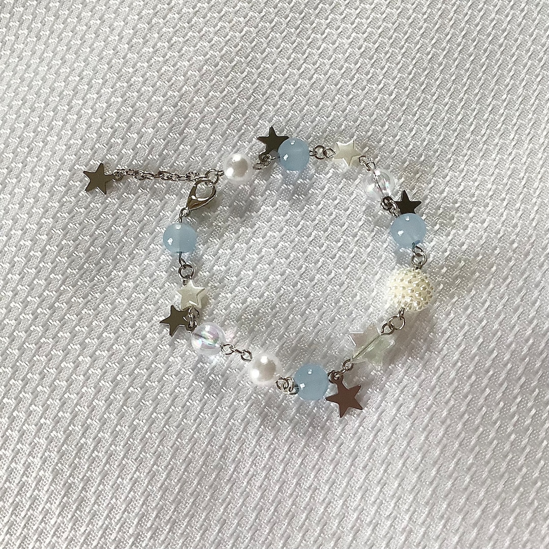 Coquette Blue and Stars Bracelet - Etsy