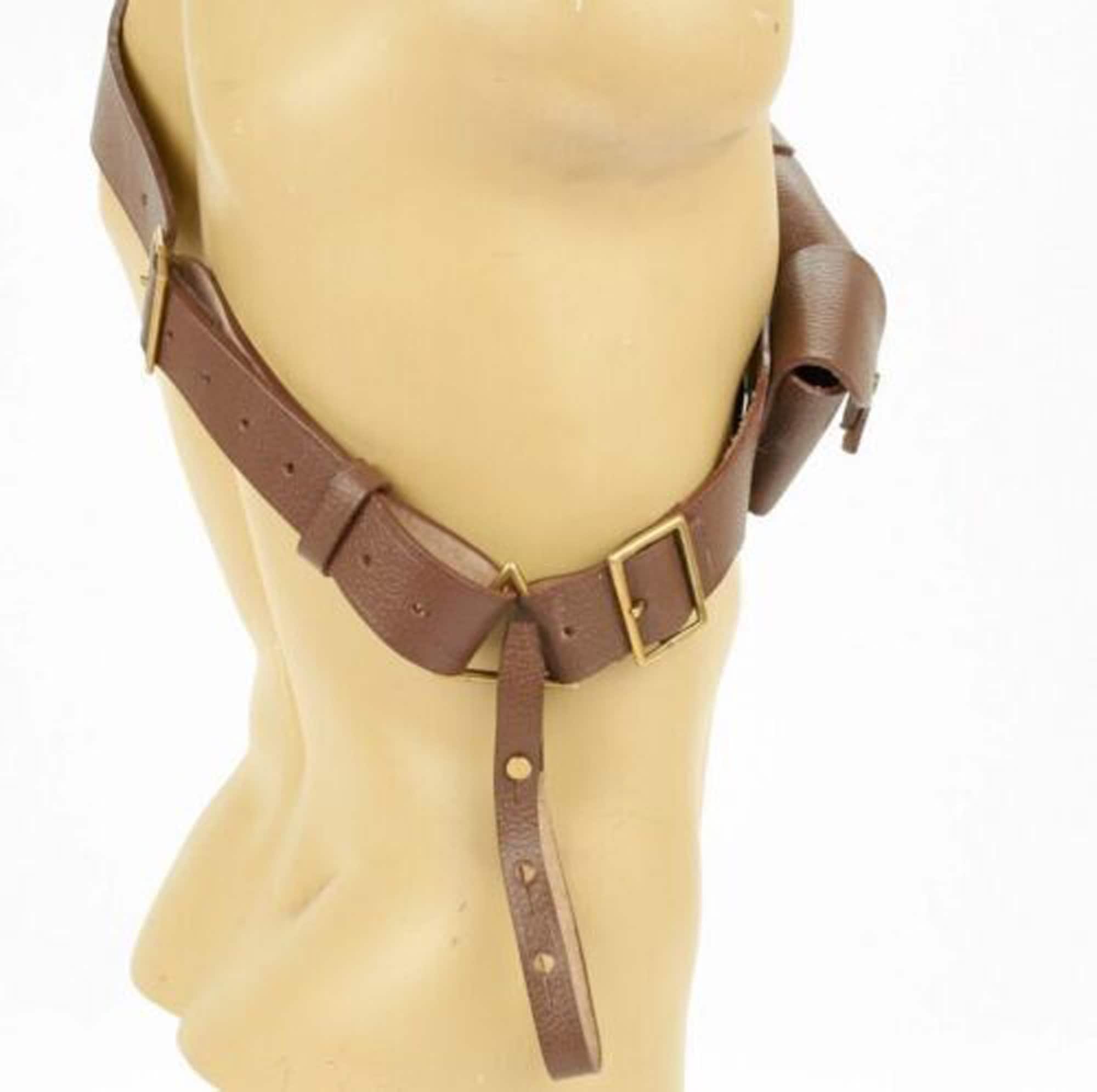 WWII British P-1903 Leather Five Pocket Bandolier, P1903, Pattern Brown ...