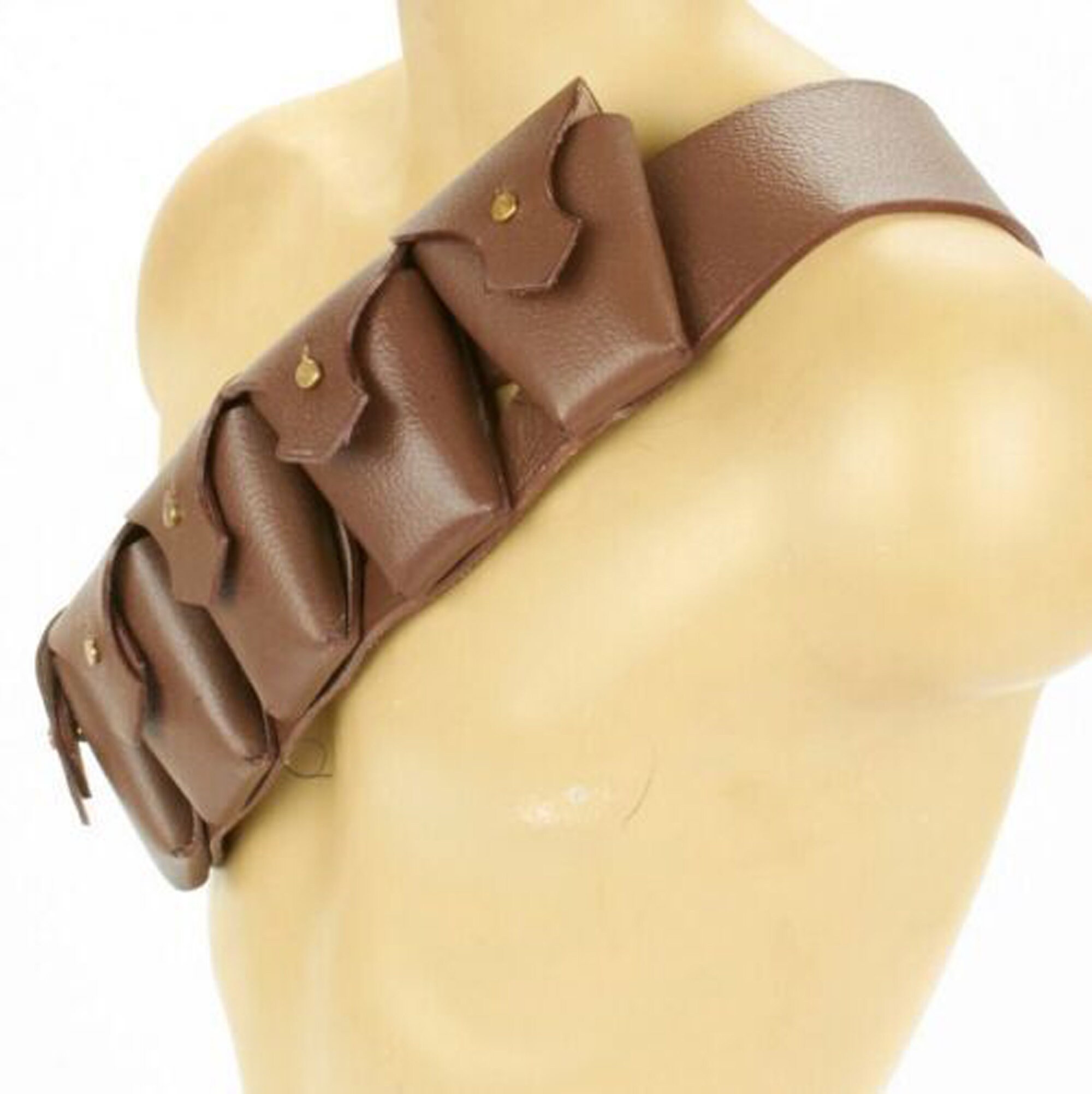 WWII British P-1903 Leather Five Pocket Bandolier, P1903, Pattern Brown ...