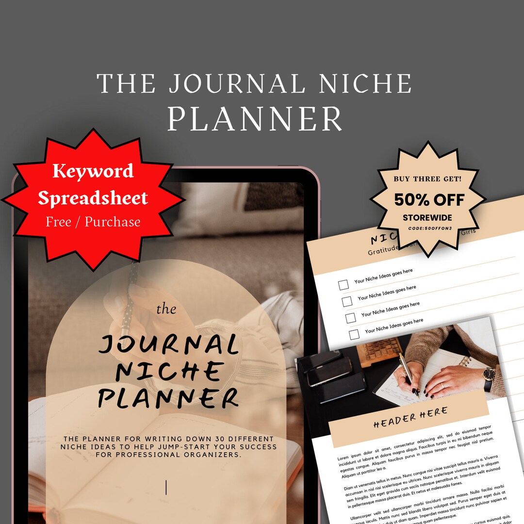 Become a Niche Expert With Our Strategy Planner and Brainstorm Journal ...