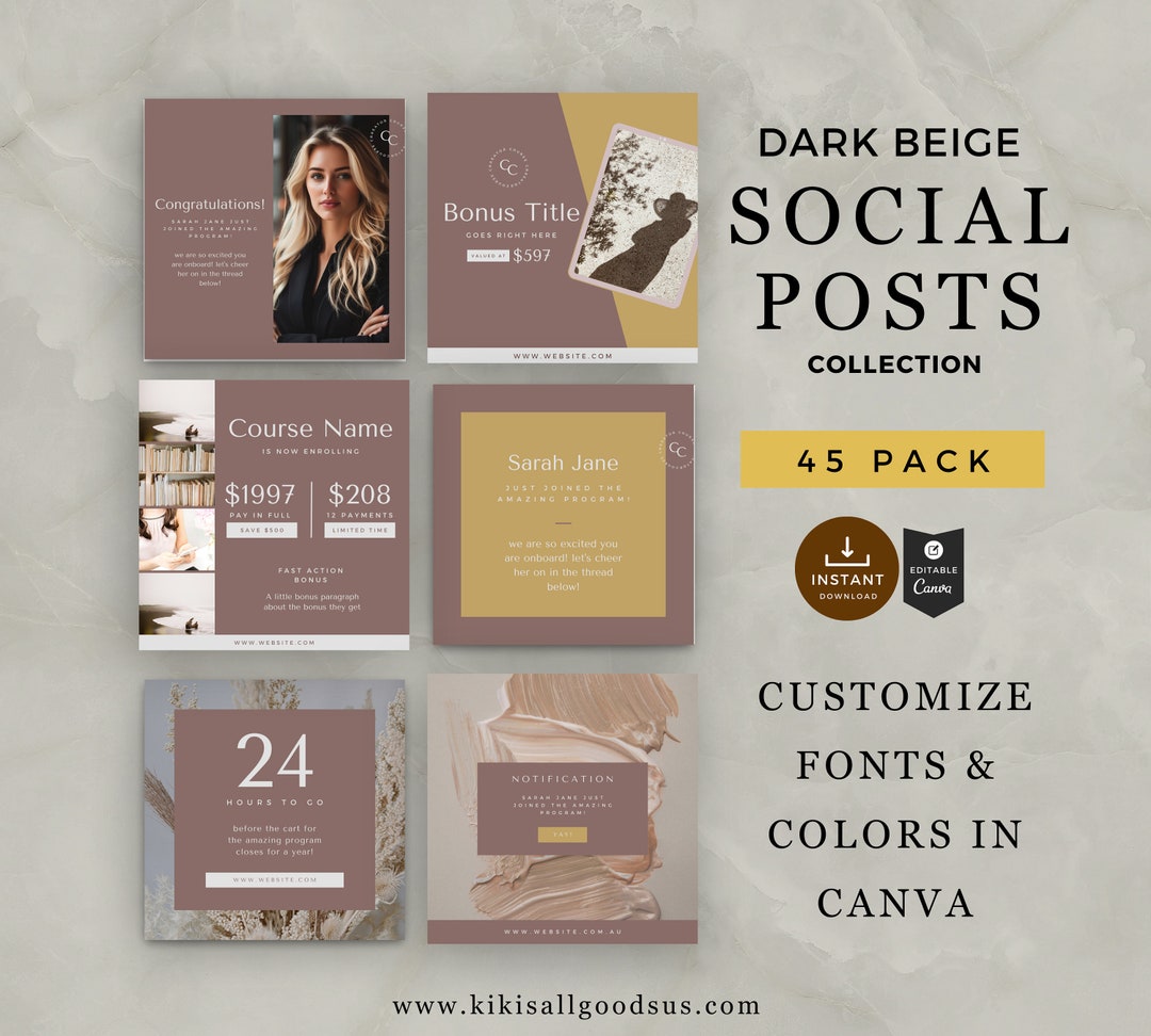 Social Media Course Launch Post Template - EDIT in Canva, Coaching ...