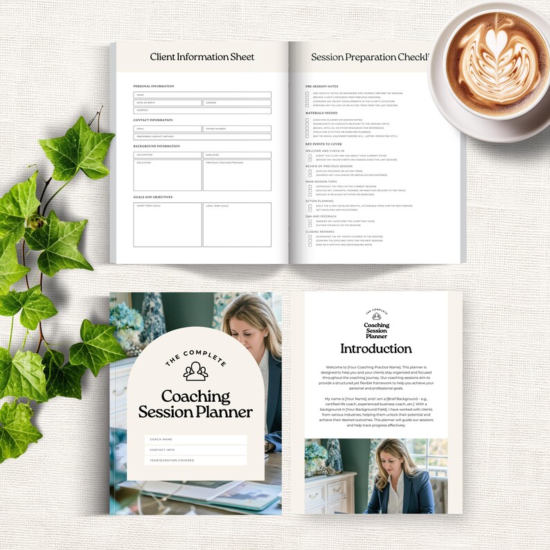 Coach Session Planner: Client Session Notes & Action Plan, Printable ...
