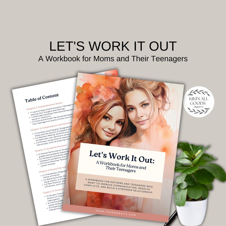 Teen Communication Workbook – Mother-teen Bonding, Conflict Resolution ...