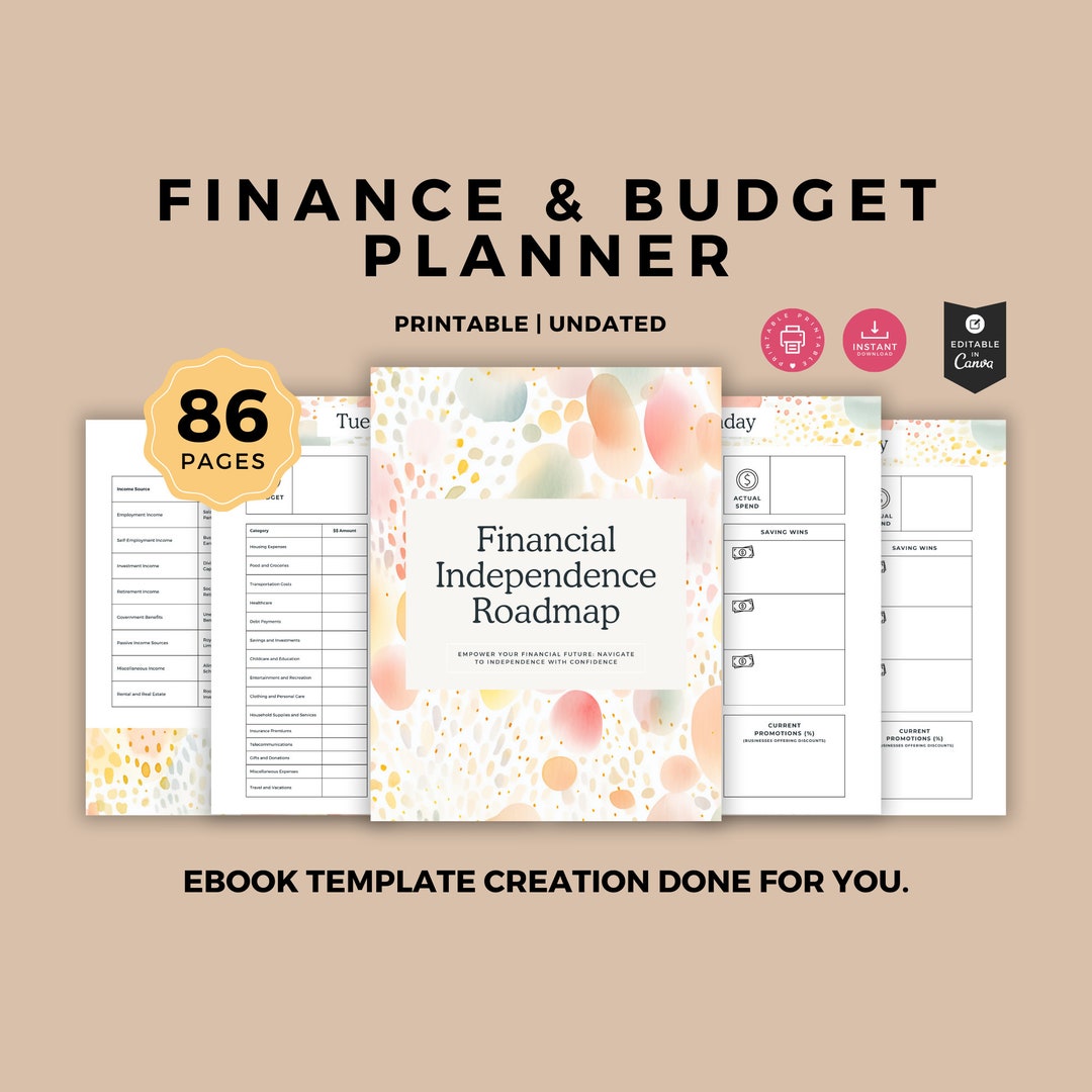 Budget Finance Planner ROADMAP Printable, Digital Budget Journal Ipad ...