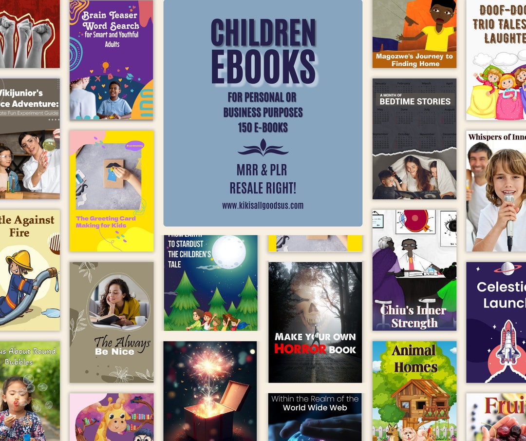 150 Children’s E-books Bundle: Editable PLR & MRR Library for Business ...