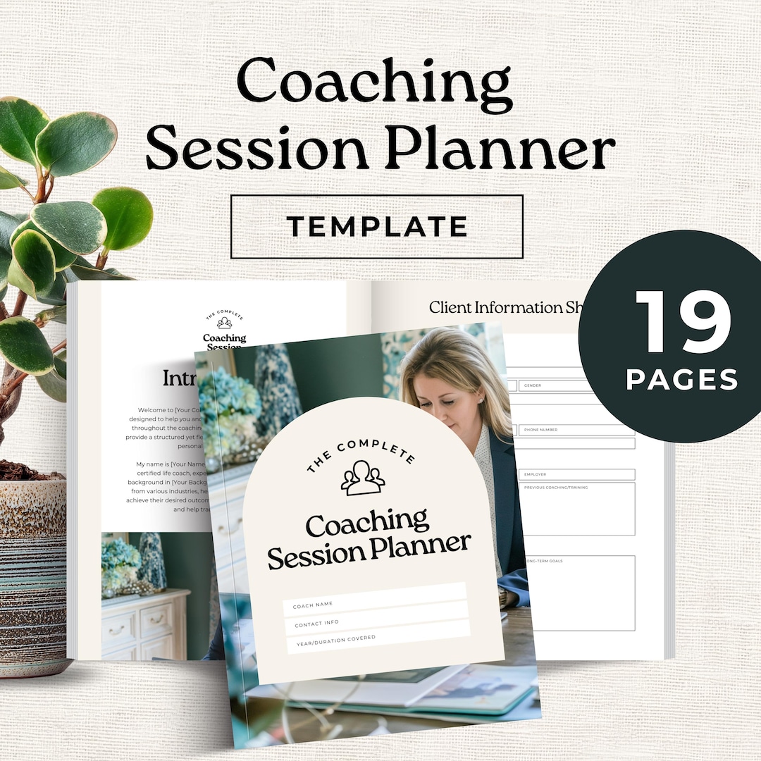 Coach Session Planner: Client Session Notes & Action Plan, Printable ...