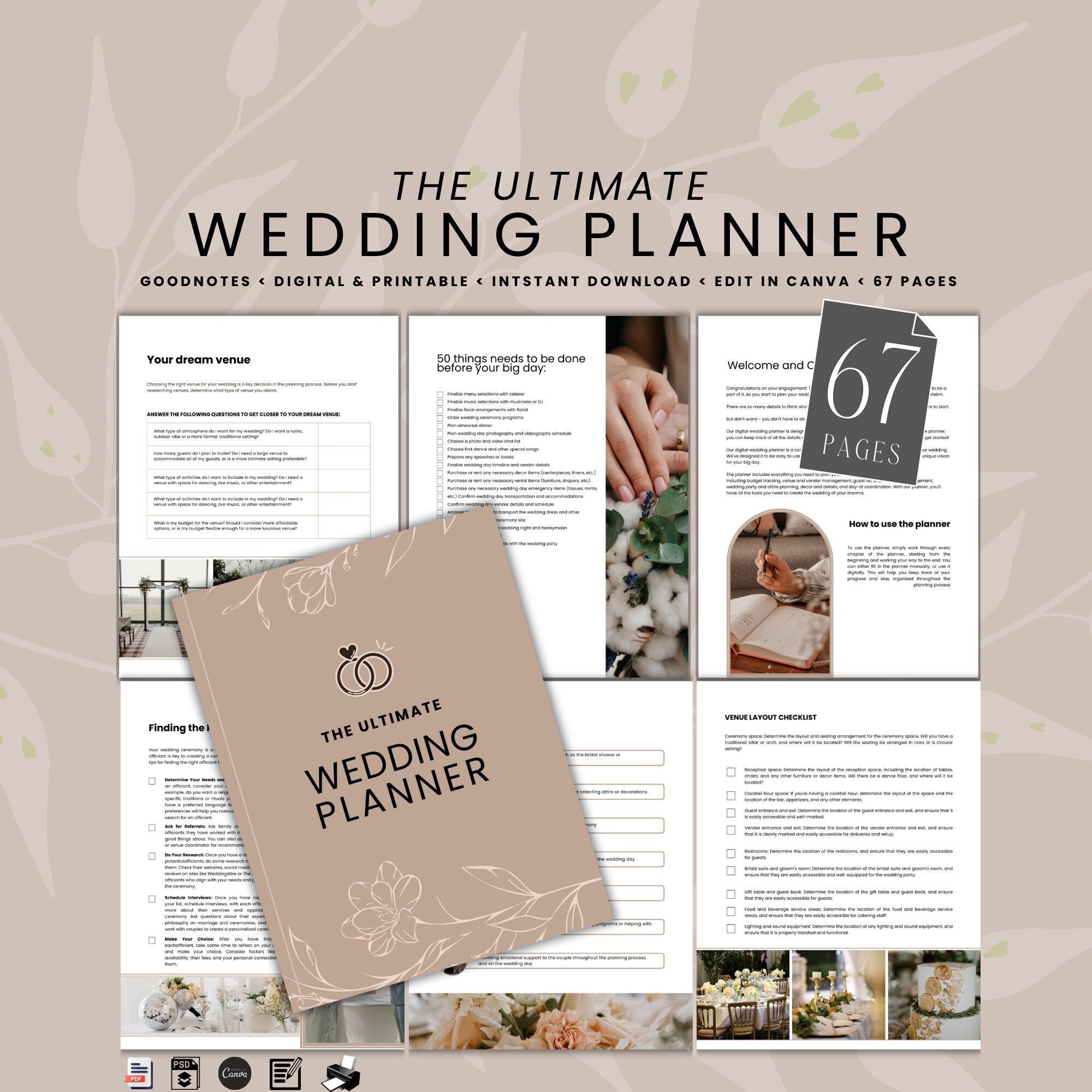 Ultimate Wedding Planner, iPad Wedding Planner Goodnotes, Canva Wedding ...