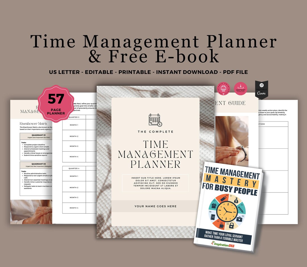 Time Management Planner | Productivity Planner | Priority Organizer ...