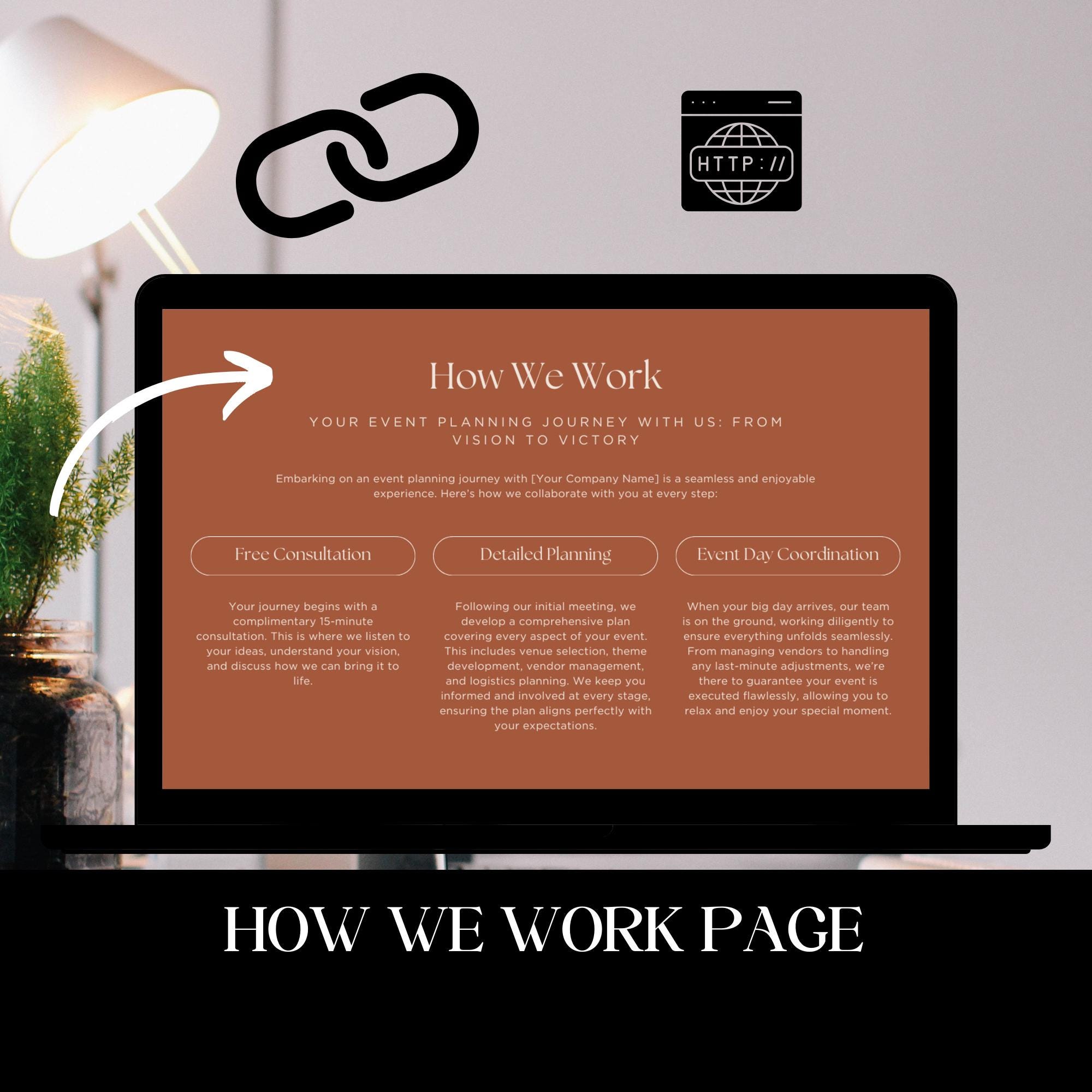 Event Planning Website Template: Maroon Collection, DIY Canva Design - Etsy