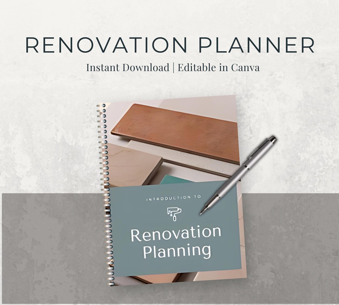 Renovation Project Planner, 90 Pages - Download Comprehensive PDF ...