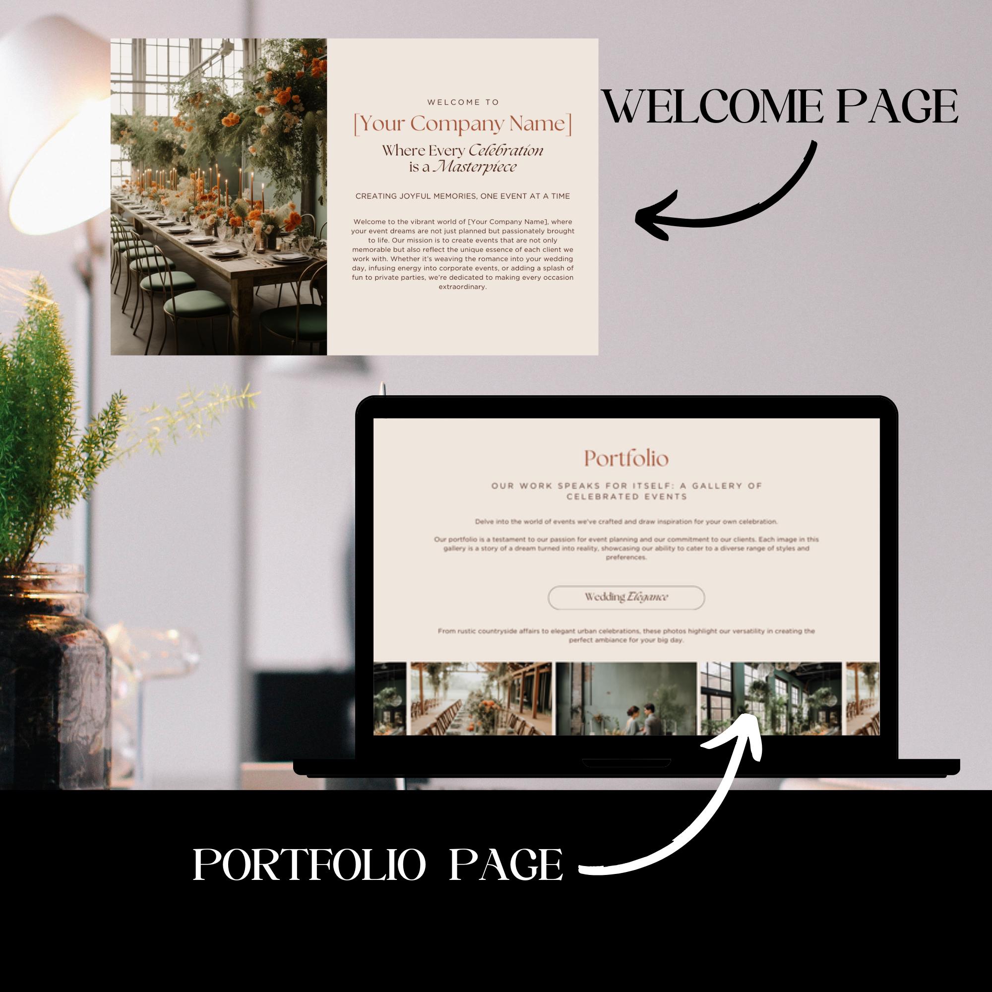 Event Planning Website Template: Maroon Collection, DIY Canva Design - Etsy