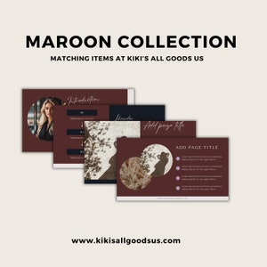 Maroon Canva Slide Deck Templates: Coaching & Business Presentations - Etsy