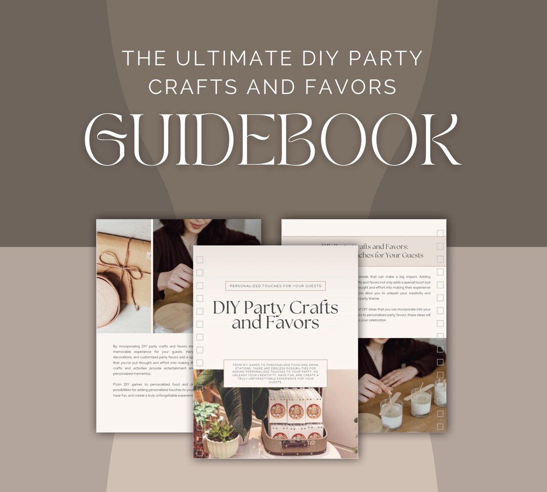 DIY Party Crafts, Favors Guidebook: Creative Ideas for Fun Celebrations ...