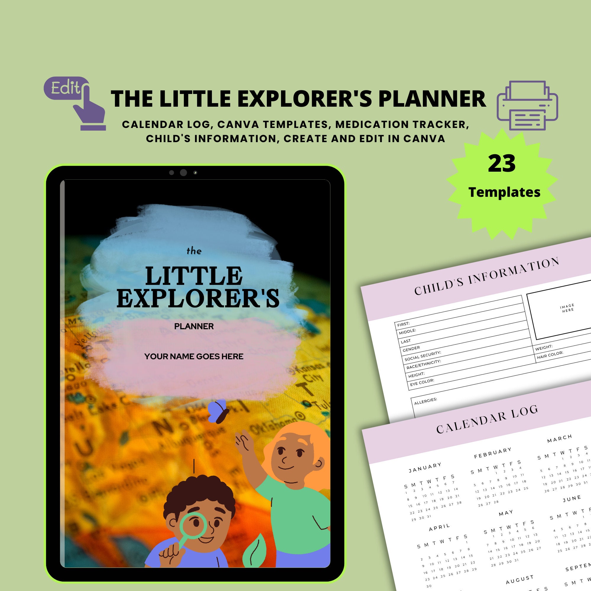Child Growth Tracker: Milestones & Assessment Planner (digital Download ...
