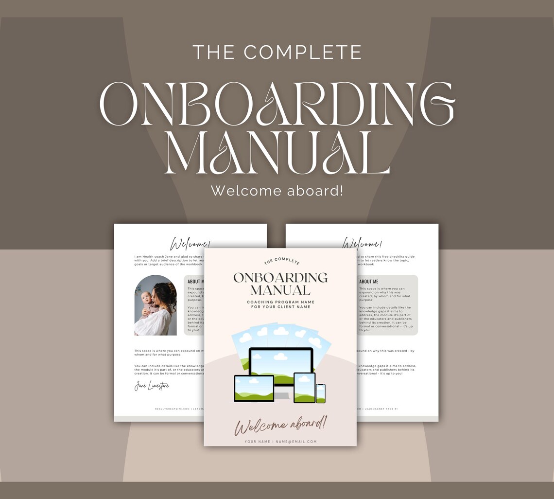 Onboarding Manual: Customize the "welcome Aboard" Template for Your ...