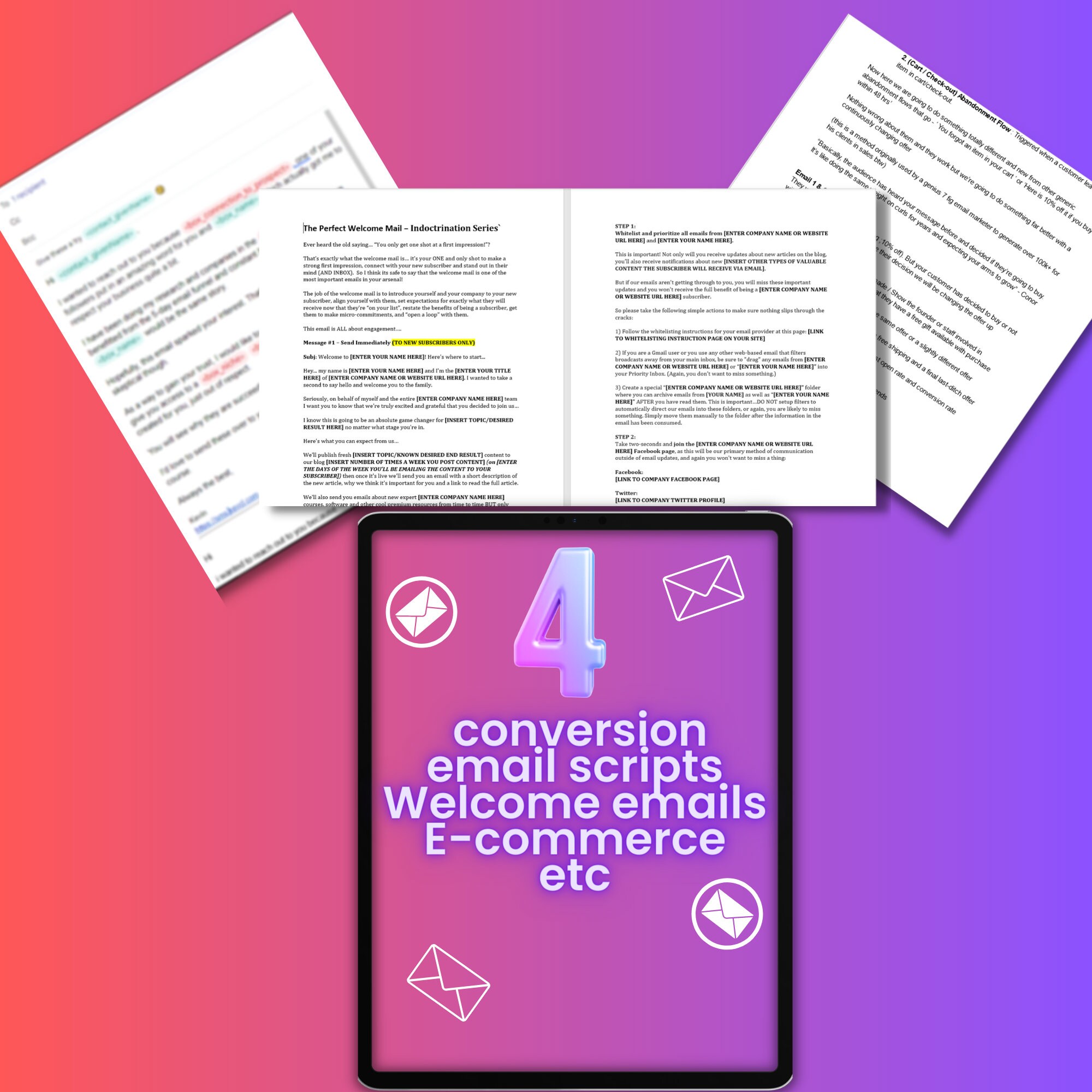 Welcome Email Sequence Template for Etsy Email Templates Email Scripts ...