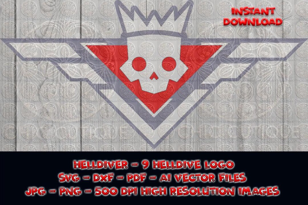 Helldivers 9 Helldive Svg Dxf Pdf High Quality Free Bundle PNG JPG AI ...