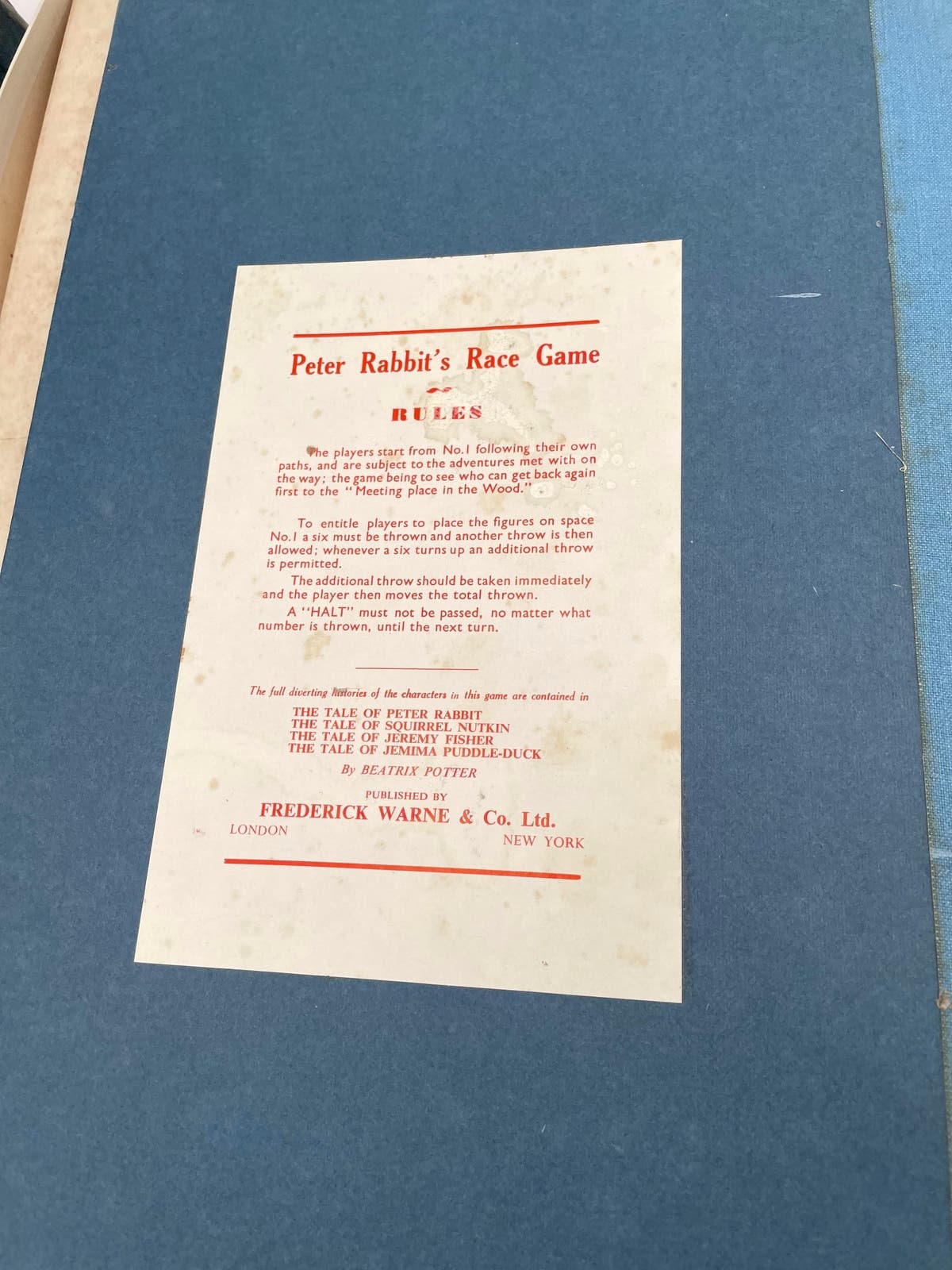 UK Import: Rare Vintage Peter Rabbit Race Game Circa 1945 - Etsy