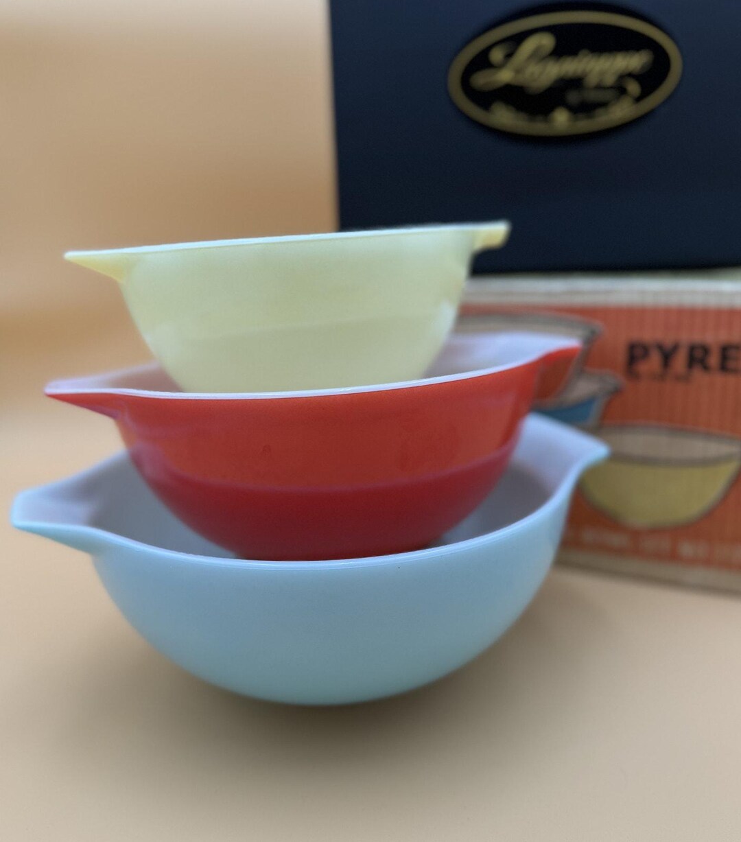 Pyrex JAJ Carnival Mixing Bowl Set, Version 2 1961 New/unused - Etsy