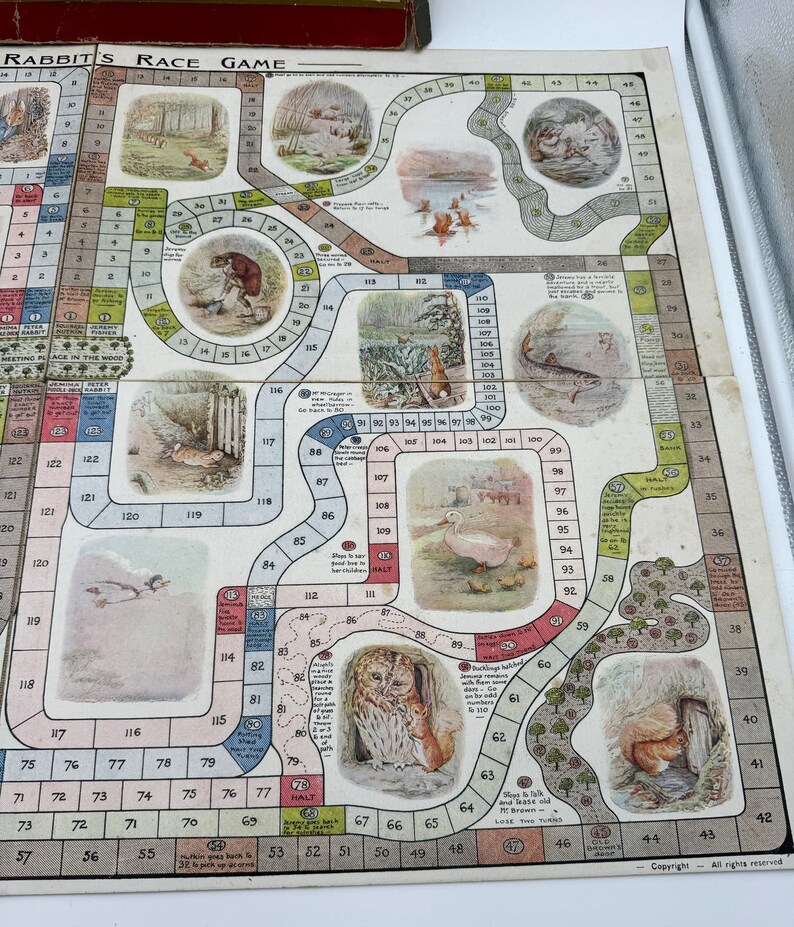 1921 Antique Peter Rabbit Race Game over 100 Yrs Old - Etsy