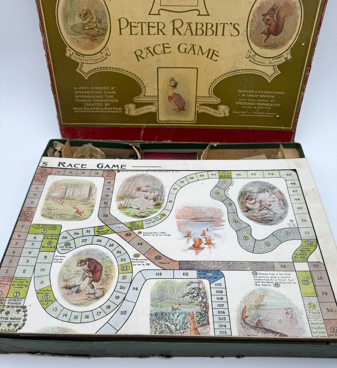 1921 Antique Peter Rabbit Race Game over 100 Yrs Old - Etsy
