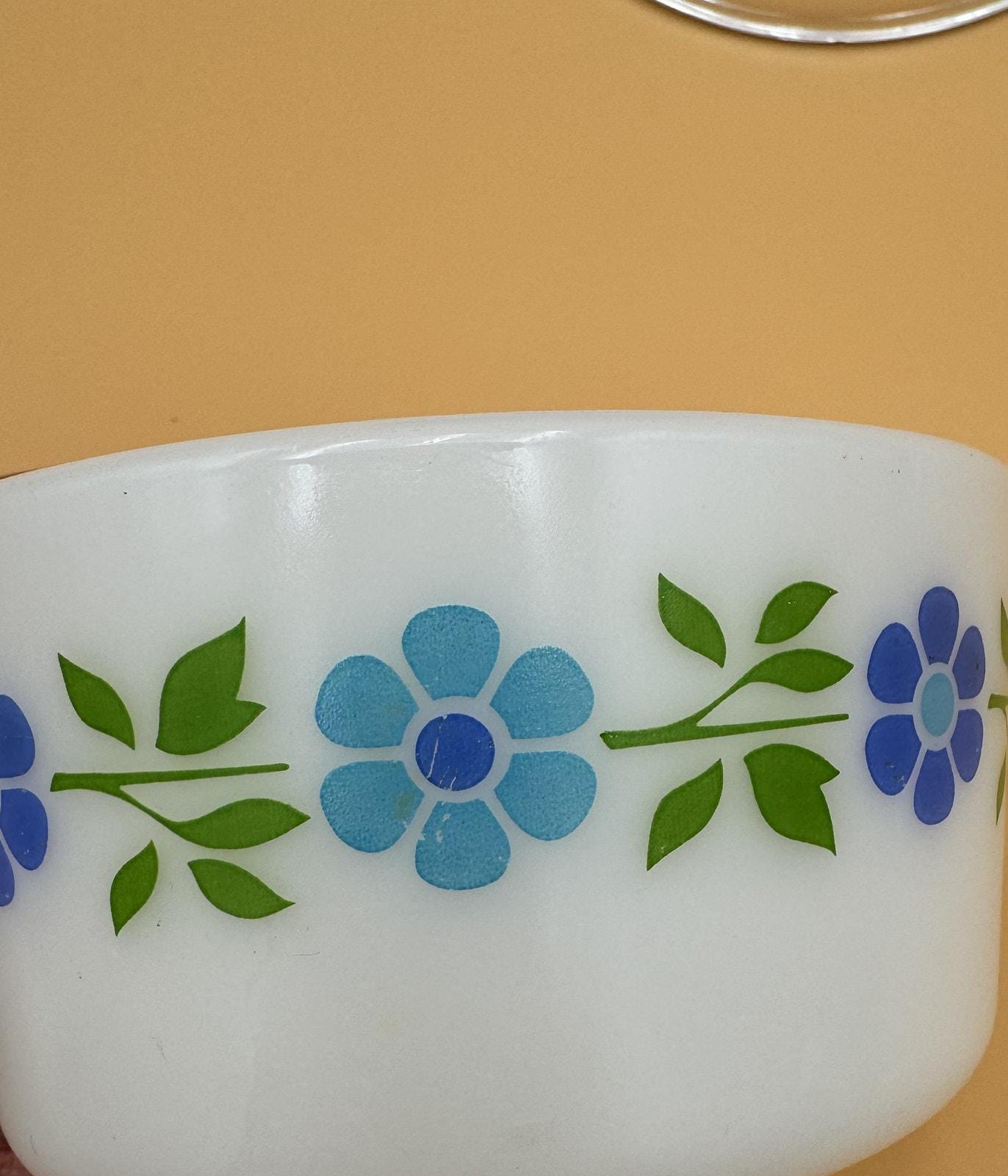 Pyrex JAJ Blue Band Daisies Margarine Container and Lid - Etsy