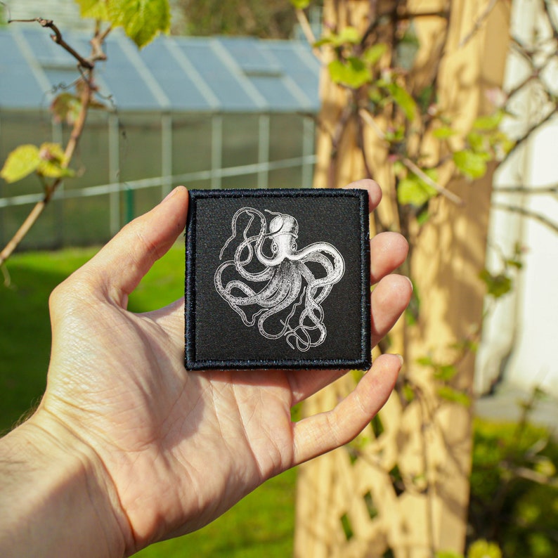 Iron on Octopus Goth Patch Horror DIY Embroidered Patch, Badge ...