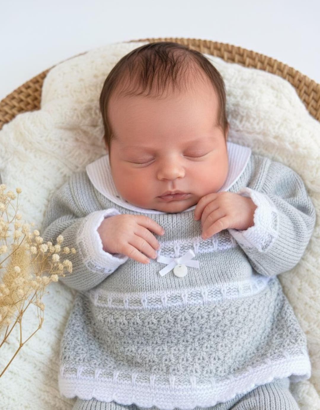 Boy Knitted Newborn Traditional Spanish Set Baby Hospital Coming Home ...