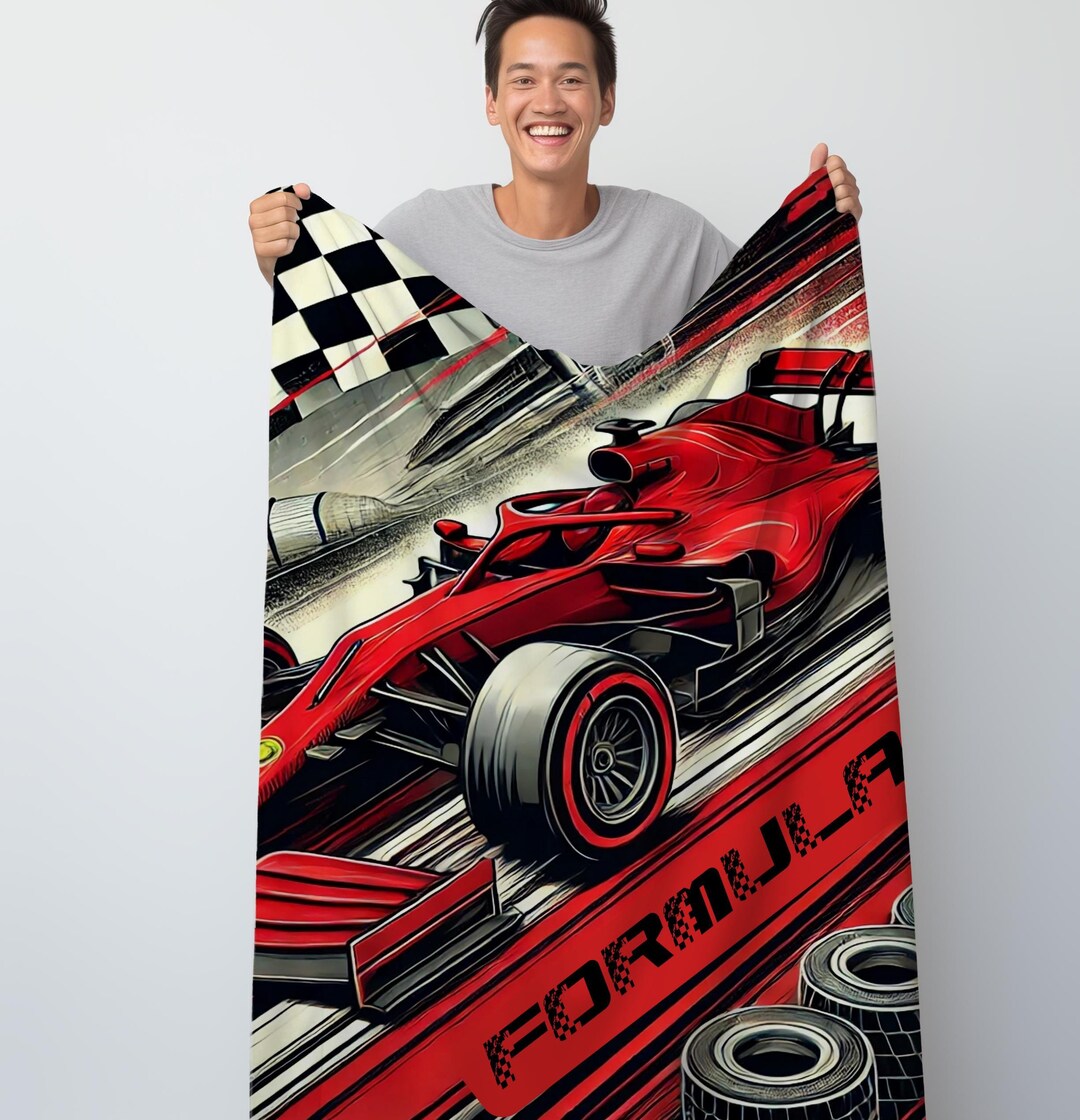 Customizable Formula Gifts Scuderia Racing Soft Blanket Gift Racing Lover Race Car Enthusiasts ...