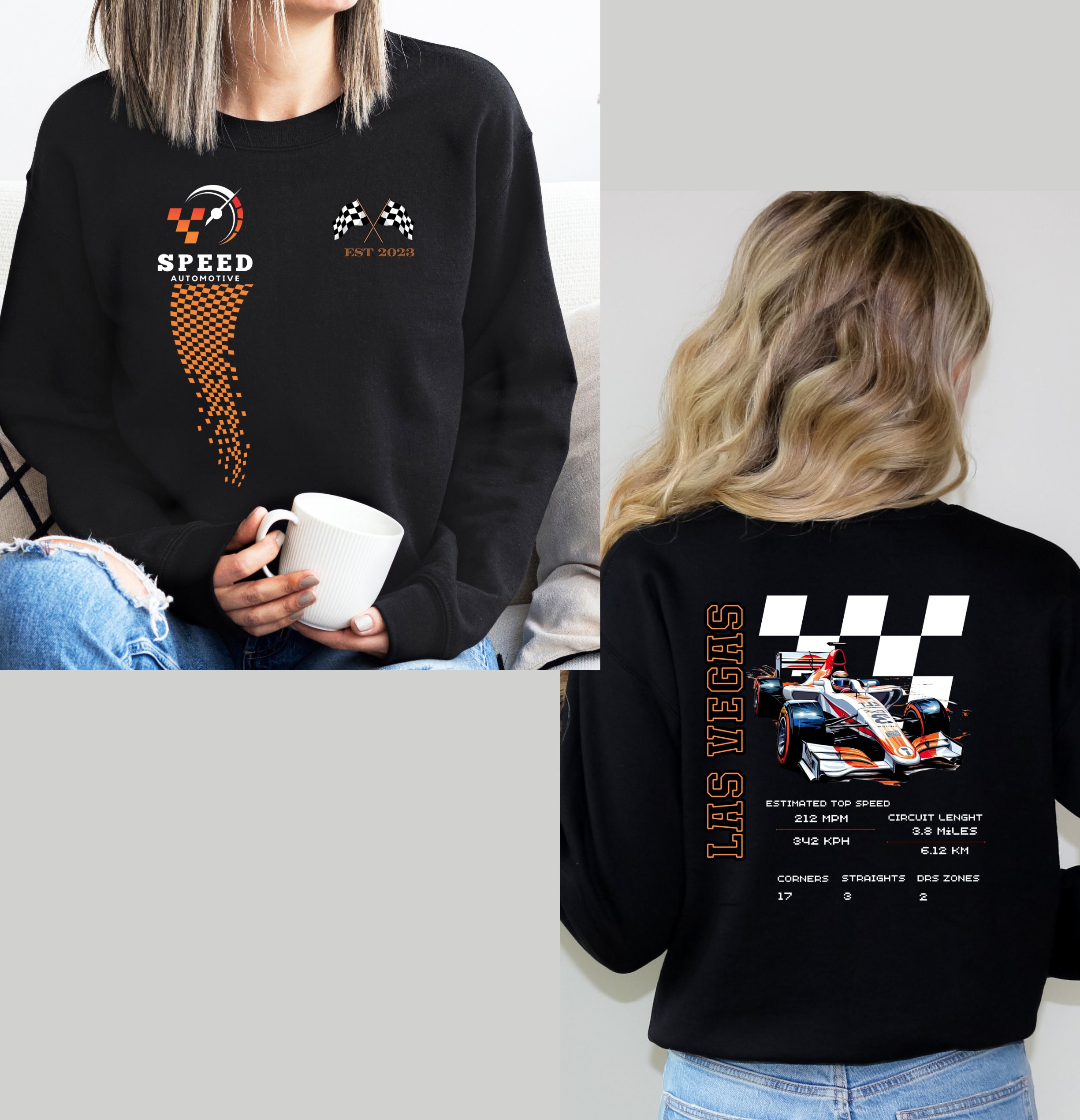 F1-formula-1 Sweatshirt Front and Back Print,racing Sweater,formula 1 ...