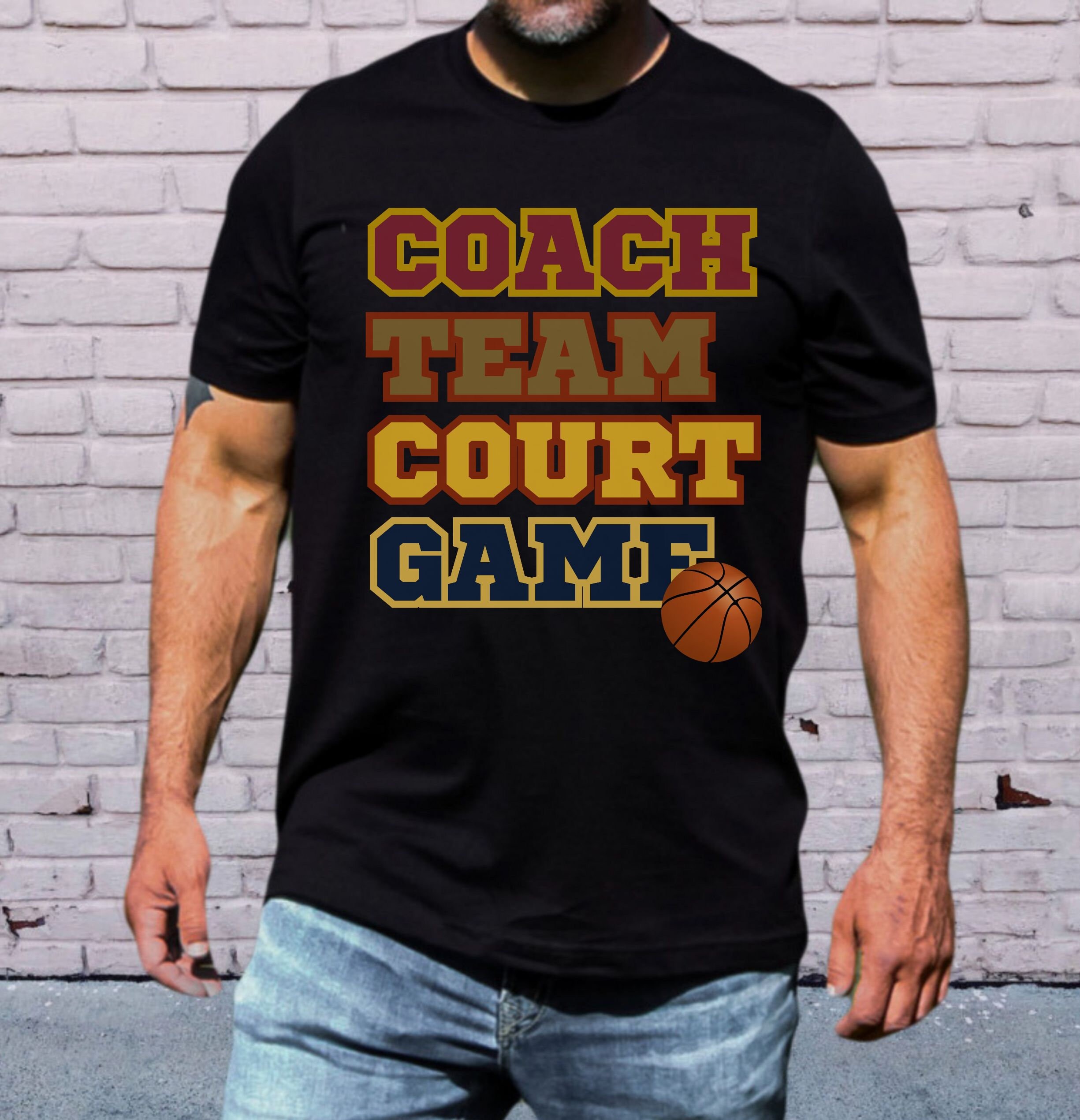 Coach Shirtteam Court Game Grapic Design Vintage - Etsy
