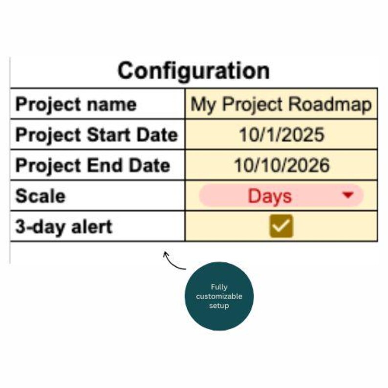 Editable Project Roadmap Template – 1 Page Milestone Planner for Google ...