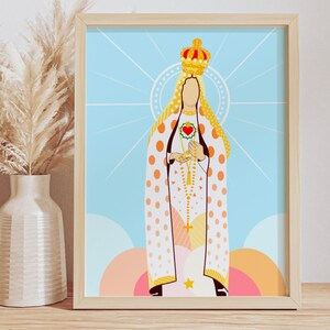 Wall Art Our Lady of Fatima, Our Lady of Fatima Print, Catholic Art - Etsy
