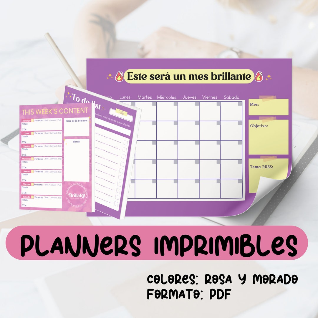Planners Imprimibles - Etsy