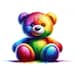 Rainbow Teddy Bear Clipart 10 High-quality Images Colorful Bear ...