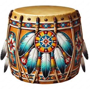 Tribal Drum Clipart Bundle: Native American Art (digital Download) - Etsy