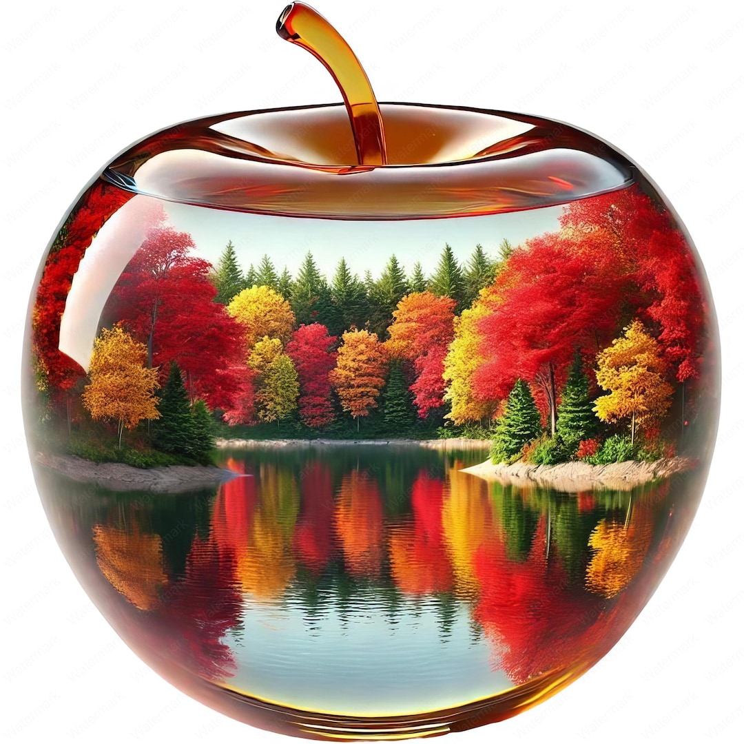 Autumn Apple Clipart | Vibrant Fall Apple Clipart Bundle | 10 High ...