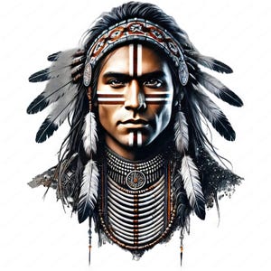 Male Warrior Clipart | Native American Warrior Clipart Bundle | 10 High ...