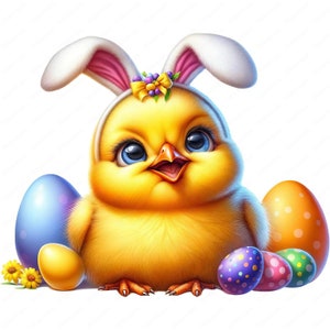Easter Chick Clipart | Funny Easter Chick Clipart Bundle | 10 High ...