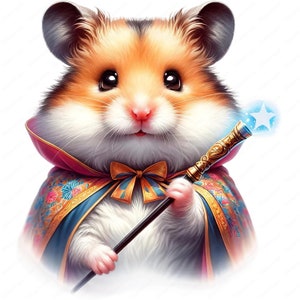 Hamster Magician Clipart | Charming Hamster Clipart Bundle | 10 High ...