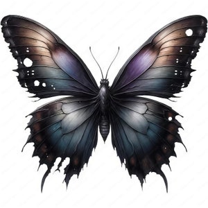 Gothic Butterfly Clipart Bundle: Dark Mystical Designs (digital ...