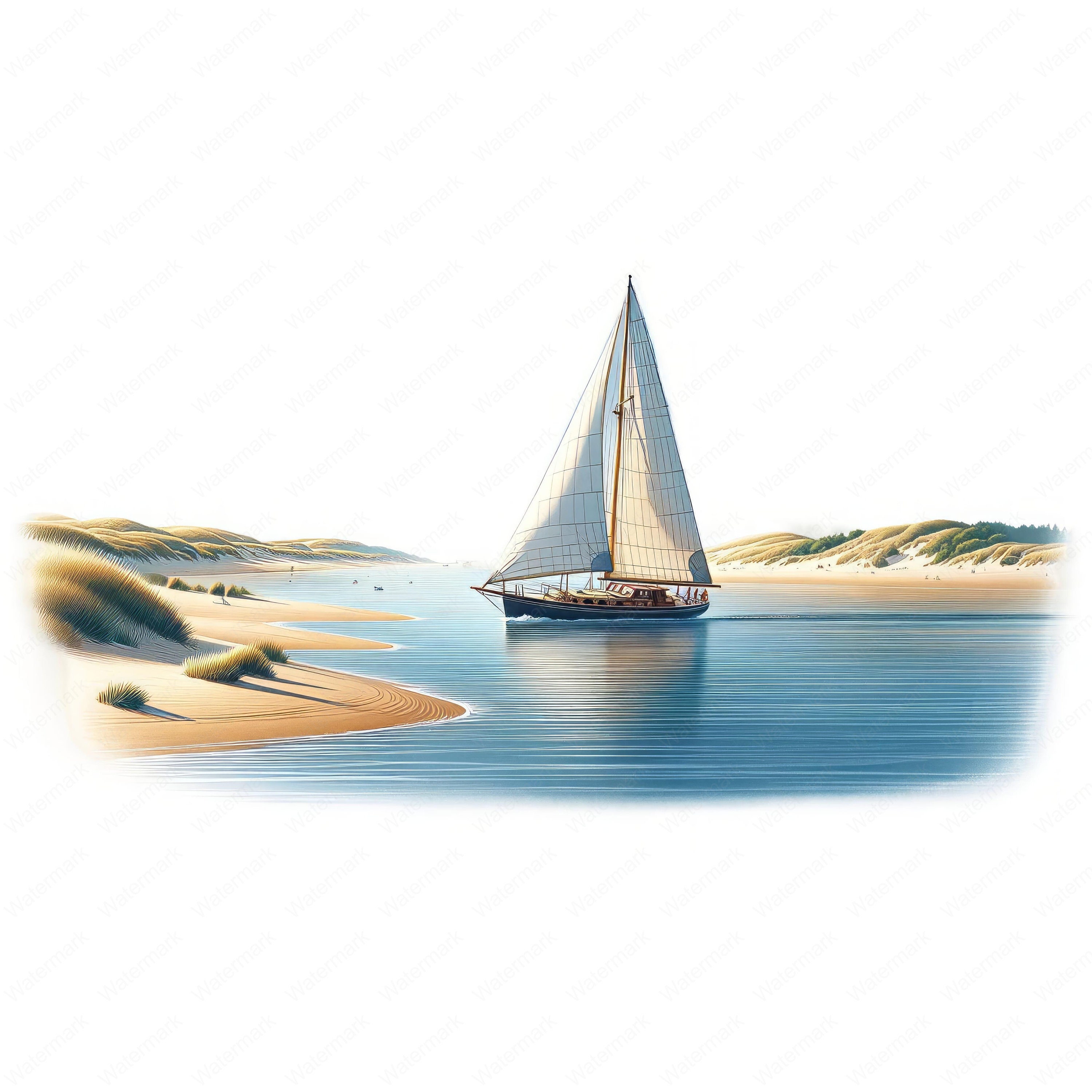 Sailboat Clipart Bundle: Nautical Ocean Art (digital Download) - Etsy
