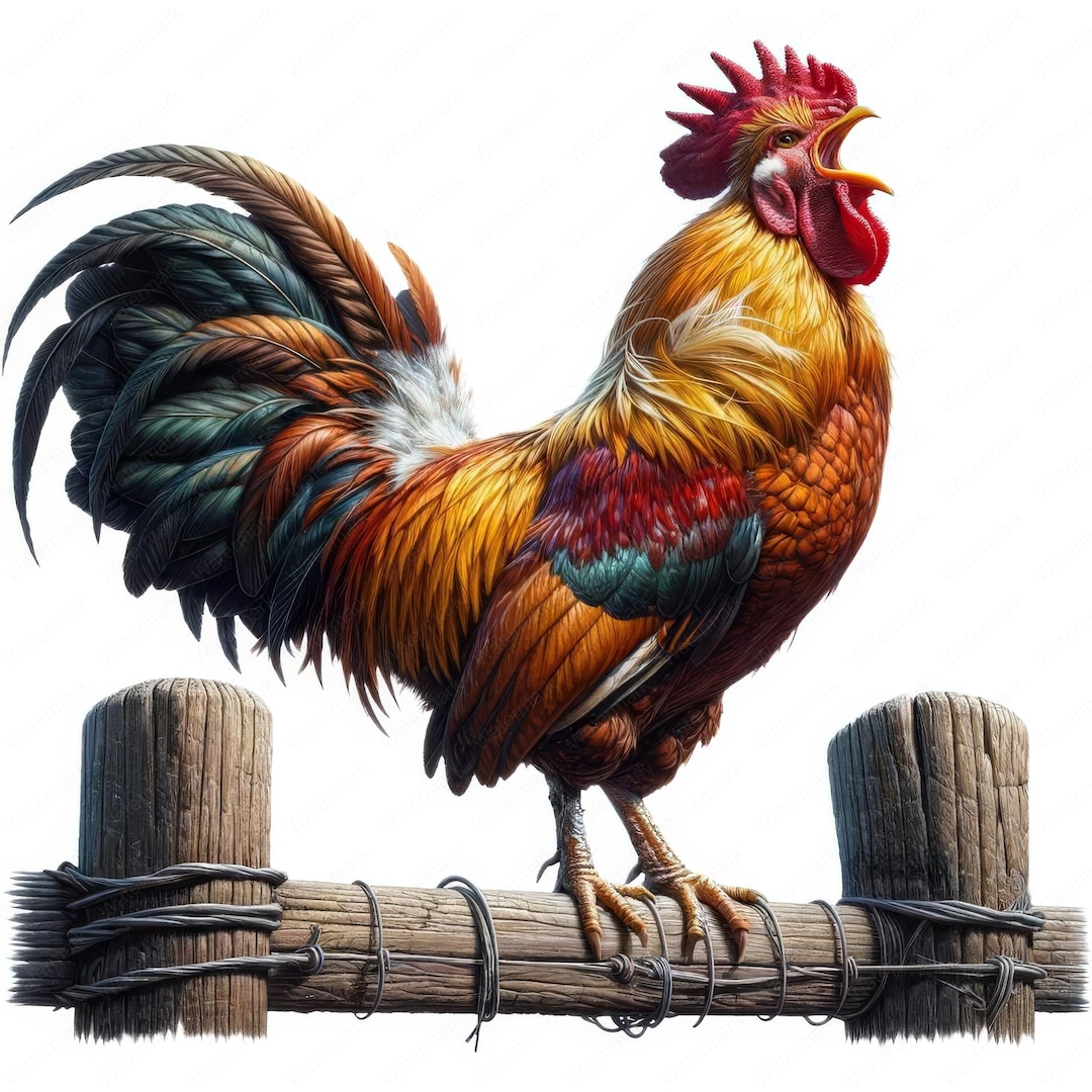 Rustic Chicken Clipart Bundle: Farm Animal Designs (digital Download ...