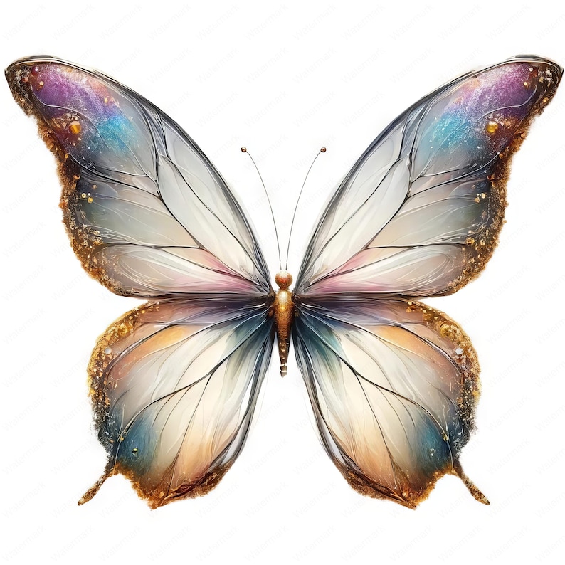 Vivid Butterfly Clipart Bundle | Shimmering Art, Printables (digital ...