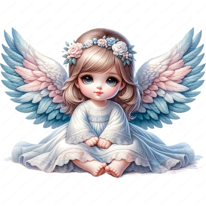 Cute Angel Clipart - Etsy